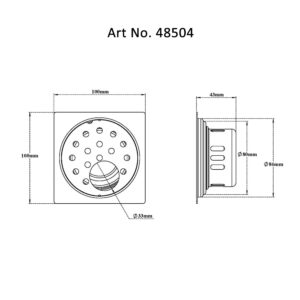 Viking India » Drain with Cockroach Trap Square