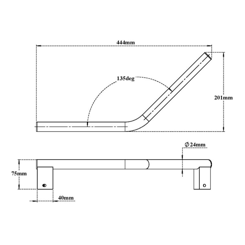 Viking India » Grab Bar Turbo 135°