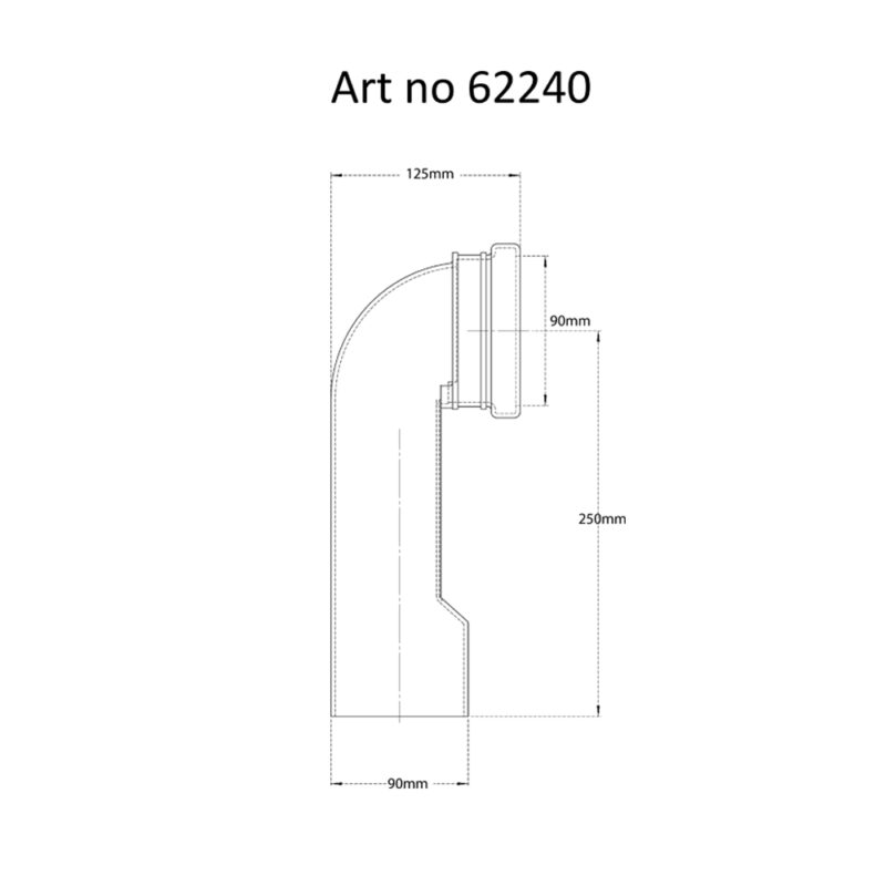 Viking India » Connector Bend 90° for WC Wall-hung