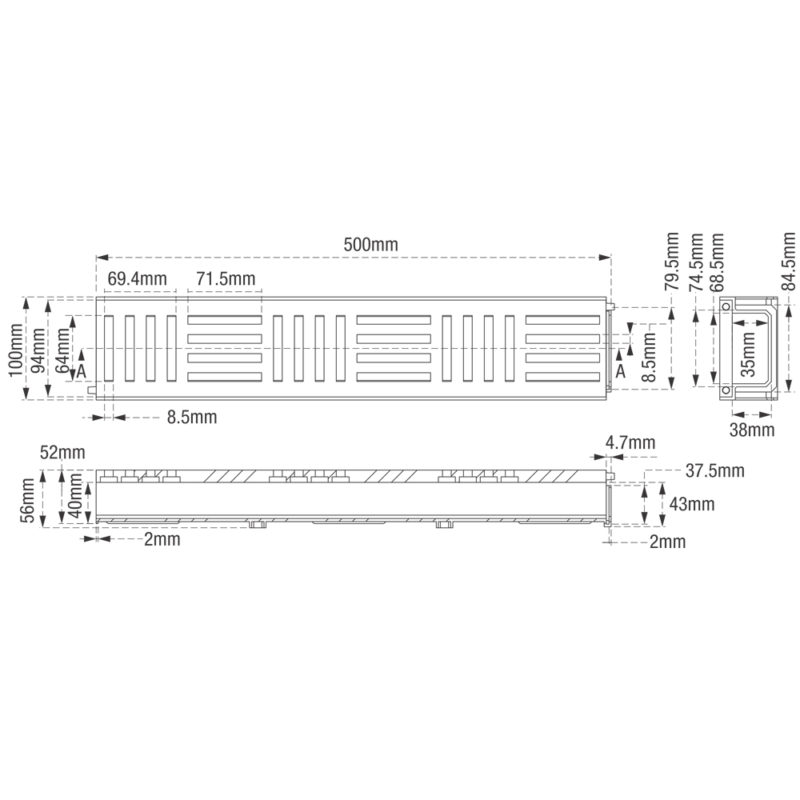 Viking India » Trench Drain with Plastic Grating